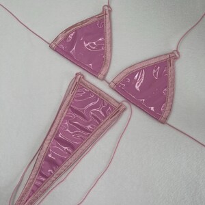 Pink - SHINY VINYL MICRO Bikinis - Etsy