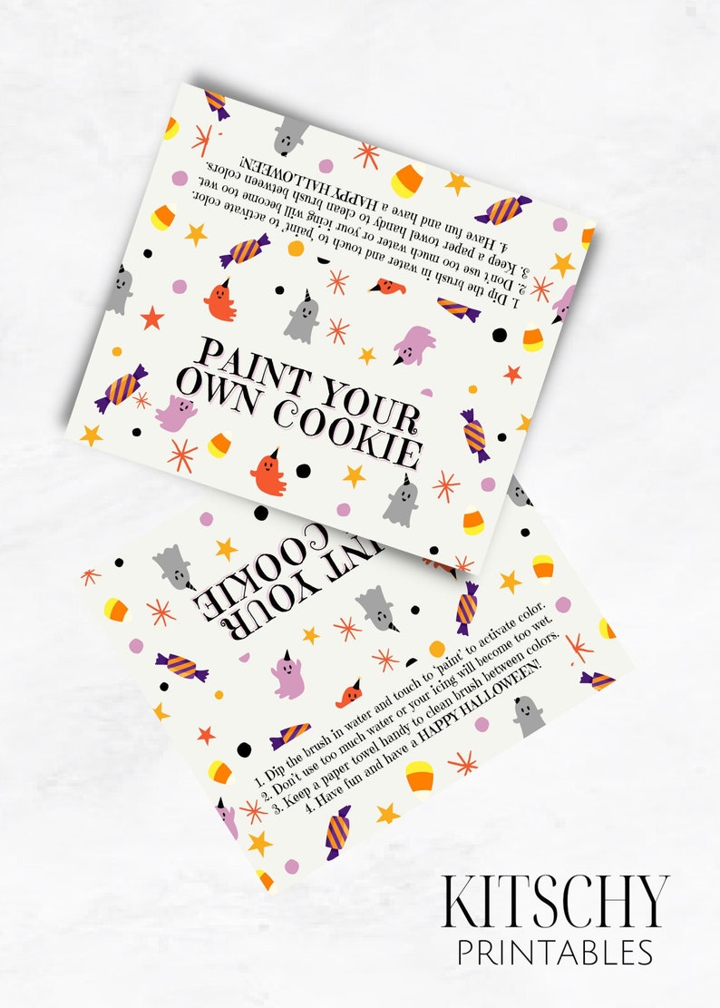 Halloween Paint Your Own Bag Topper, INSTANT DOWNLOAD, Halloween PYO ...