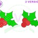 Holly Embroidery Design Christmas Machine Embroidery Holly - Etsy