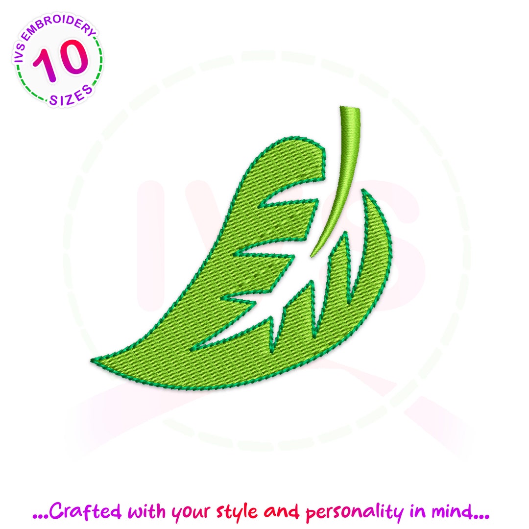 Leaf Embroidery Design, Fall Machine Embroidery, Leaf Embroidery File ...