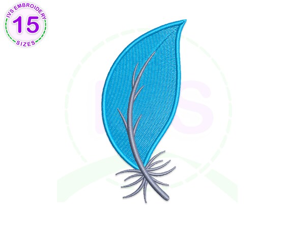 Feather Embroidery Design Feather Embroidery Feather | Etsy
