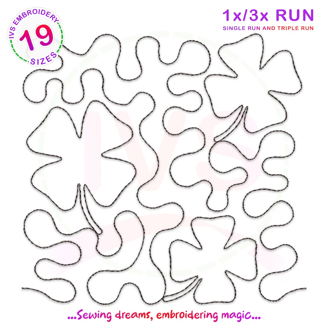 Clover Quilting Embroidery Design, Clover Quilting Block, Clover ...