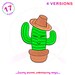 Cactus Cowboy Embroidery Design, Cactus Embroidery, Western Embroidery ...
