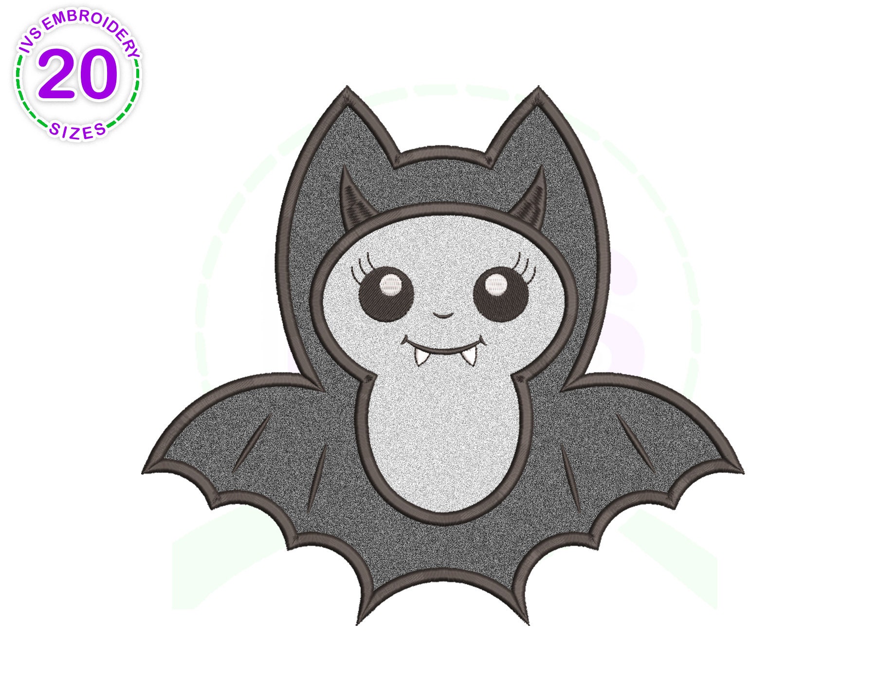 Bat Face Applique Embroidery Design Face Embroidery Bat - Etsy