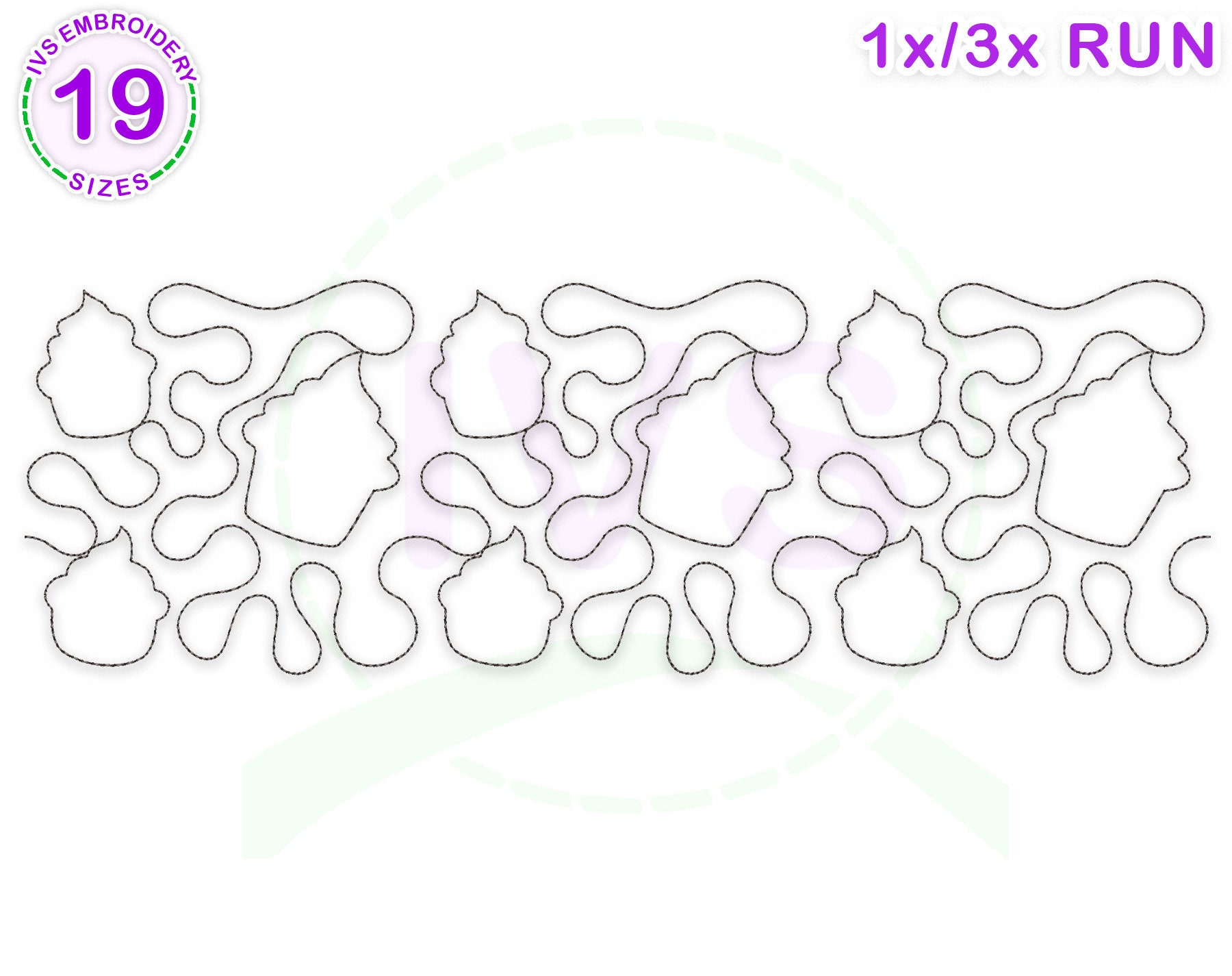 Cupcake Quilting Embroidery Design Cupcake Quilting Block | Etsy