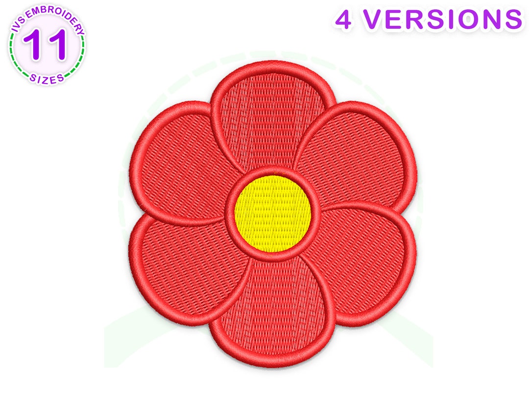 Flower Embroidery Design Girl Machine Embroidery Flower - Etsy