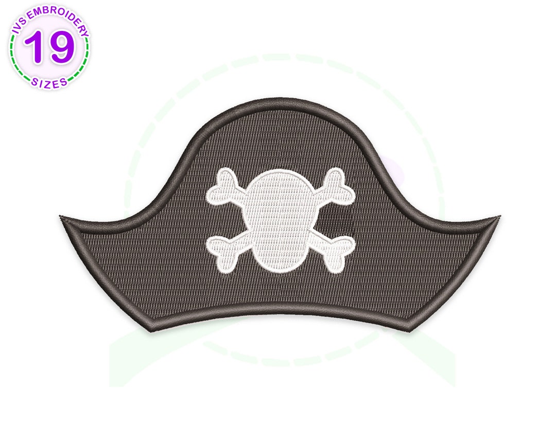 Pirate Hat Embroidery Design Hat Embroidery Pirate Hat - Etsy