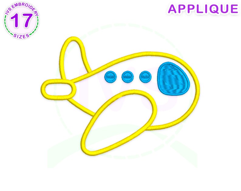 Plane Applique Embroidery Design Airship Embroidery Plane - Etsy