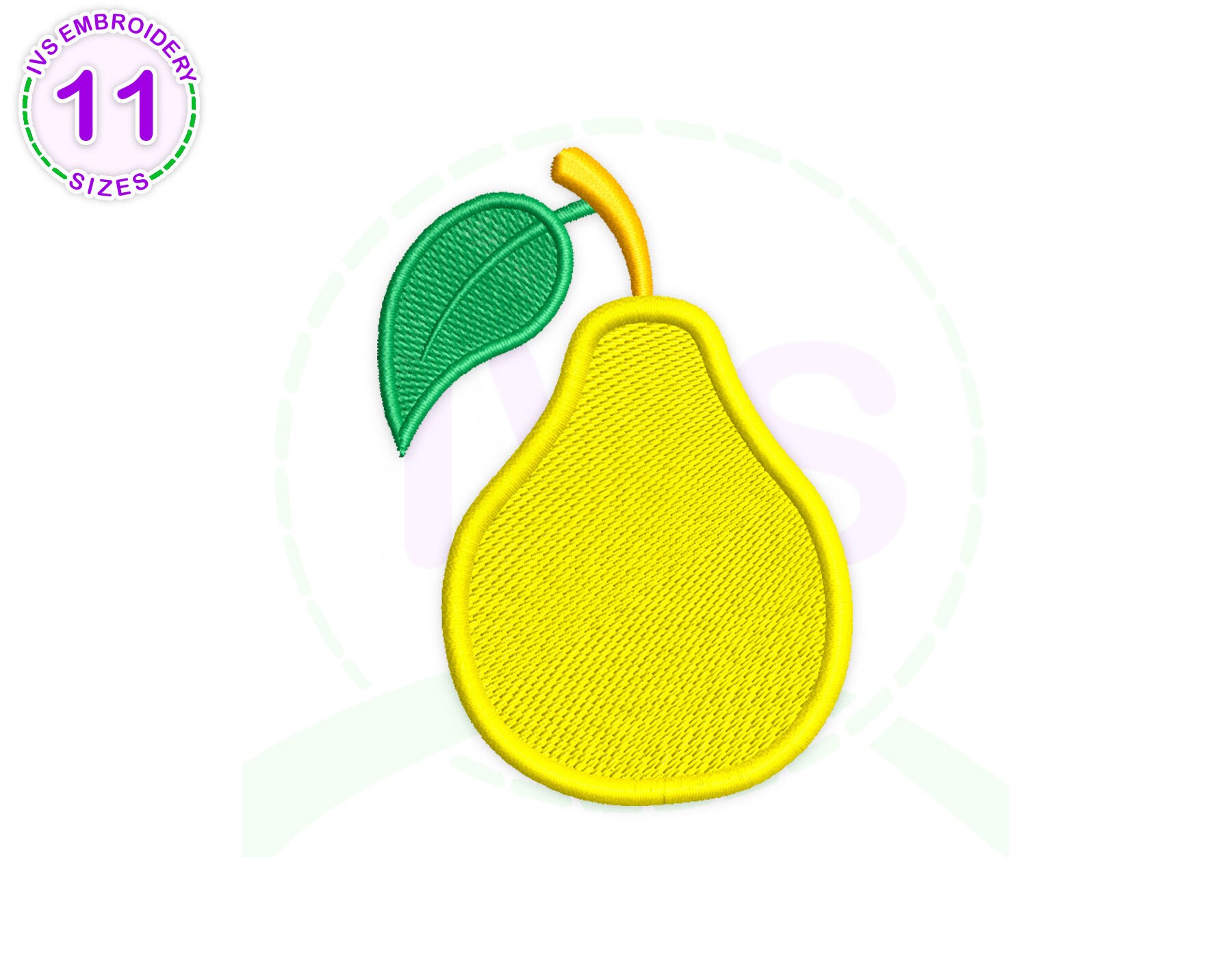 Pear Embroidery Design Fruit Machine Embroidery Pear - Etsy