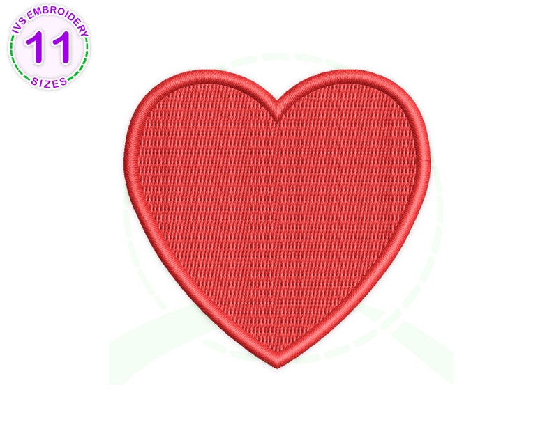 Heart Embroidery Pattern Love Machine Embroidery Heart - Etsy