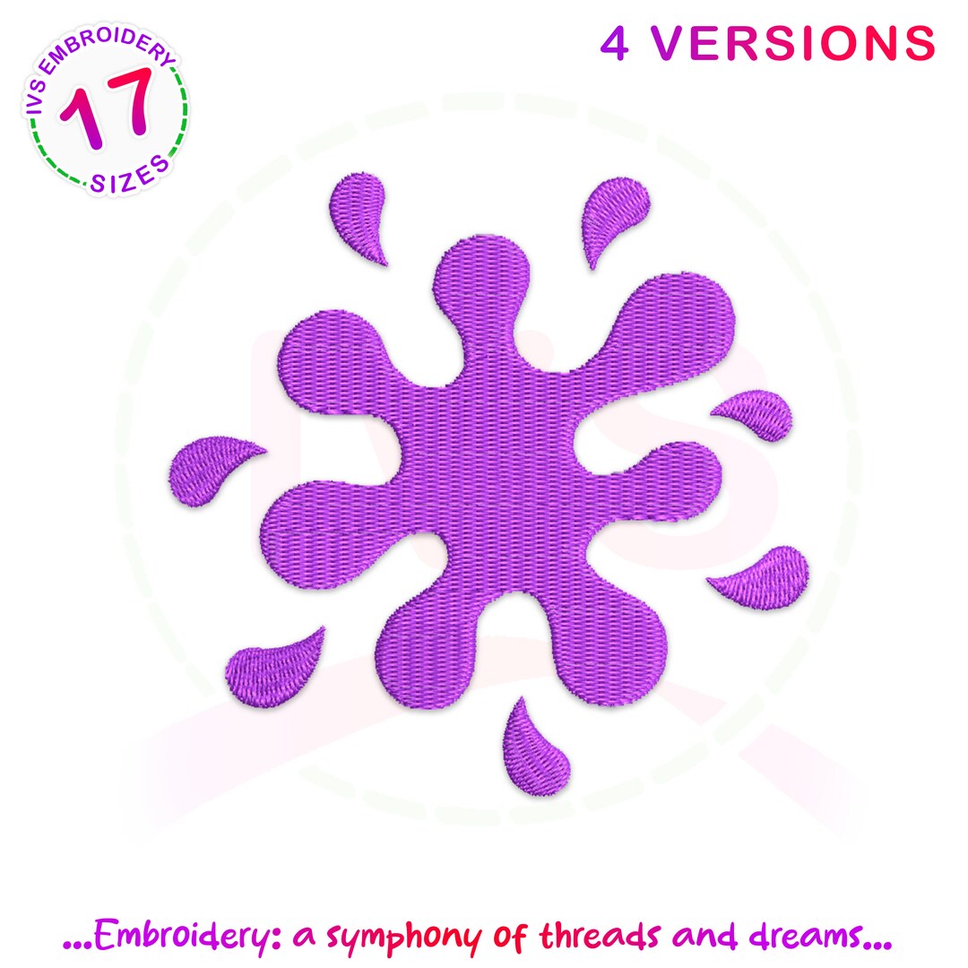 Blot Embroidery Design, Ink Blot Machine Embroidery, Blot Pattern, Back ...