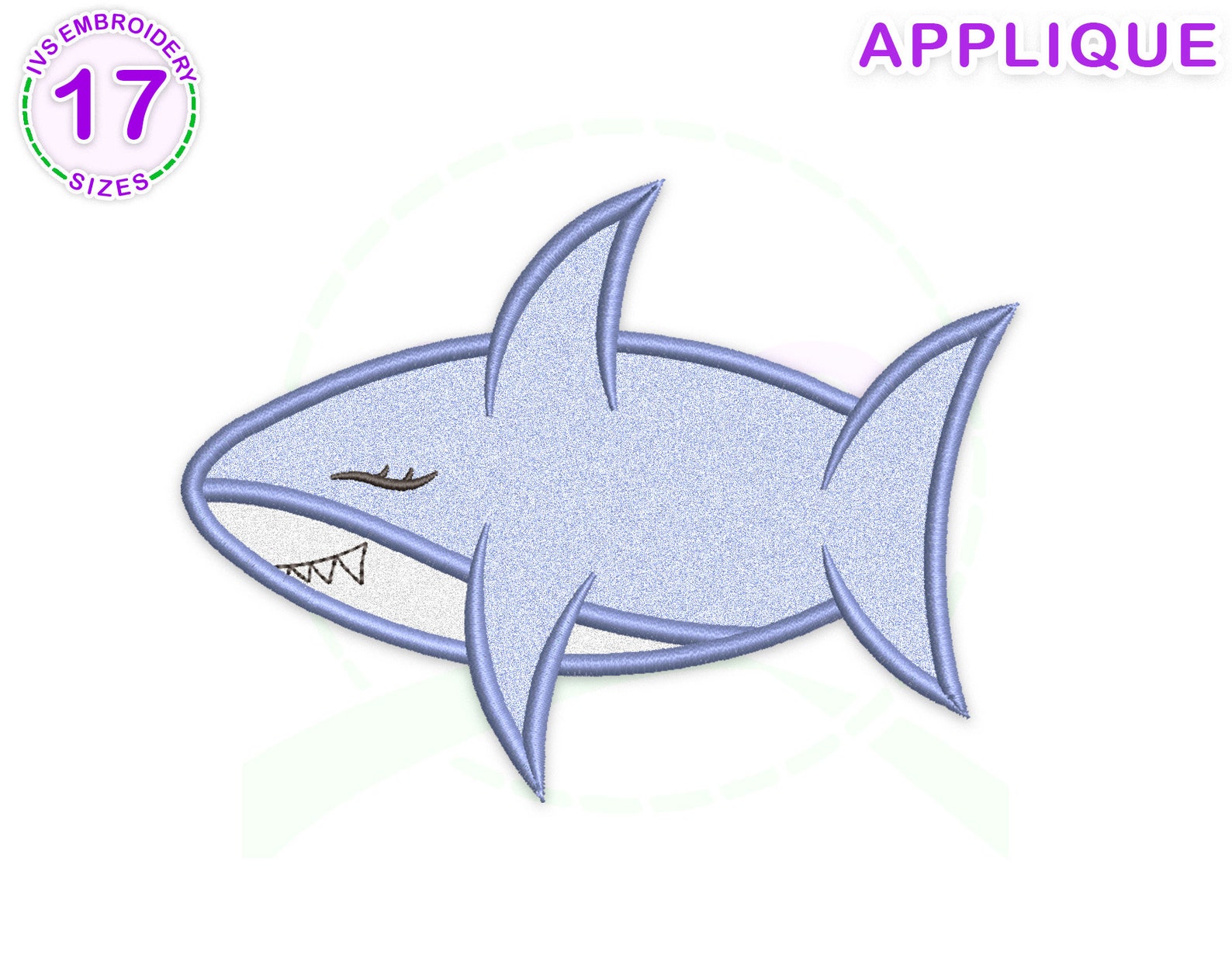 Shark Applique Embroidery Design Fish Embroidery Shark - Etsy