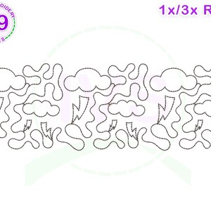 Cloud Quilting Embroidery Design Cloud Quilting Block Cloud - Etsy