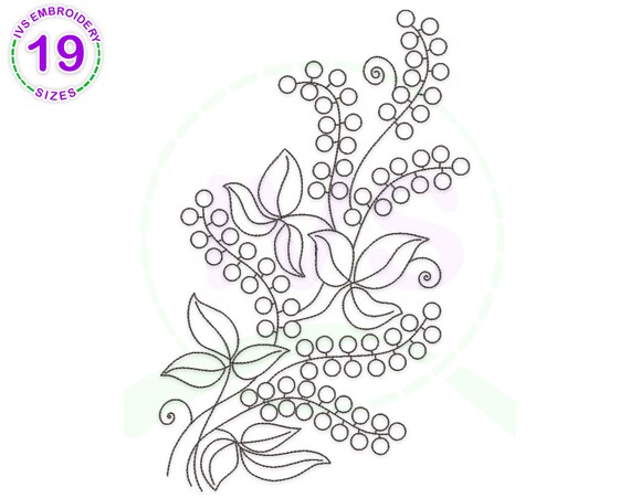 Flower Embroidery Design Spring Embroidery Flower Quilting - Etsy