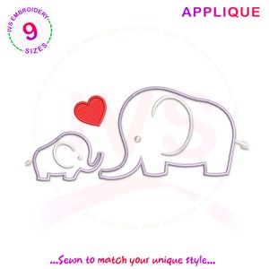 Elephant Applique Embroidery Design: Animal Applique File (digital ...