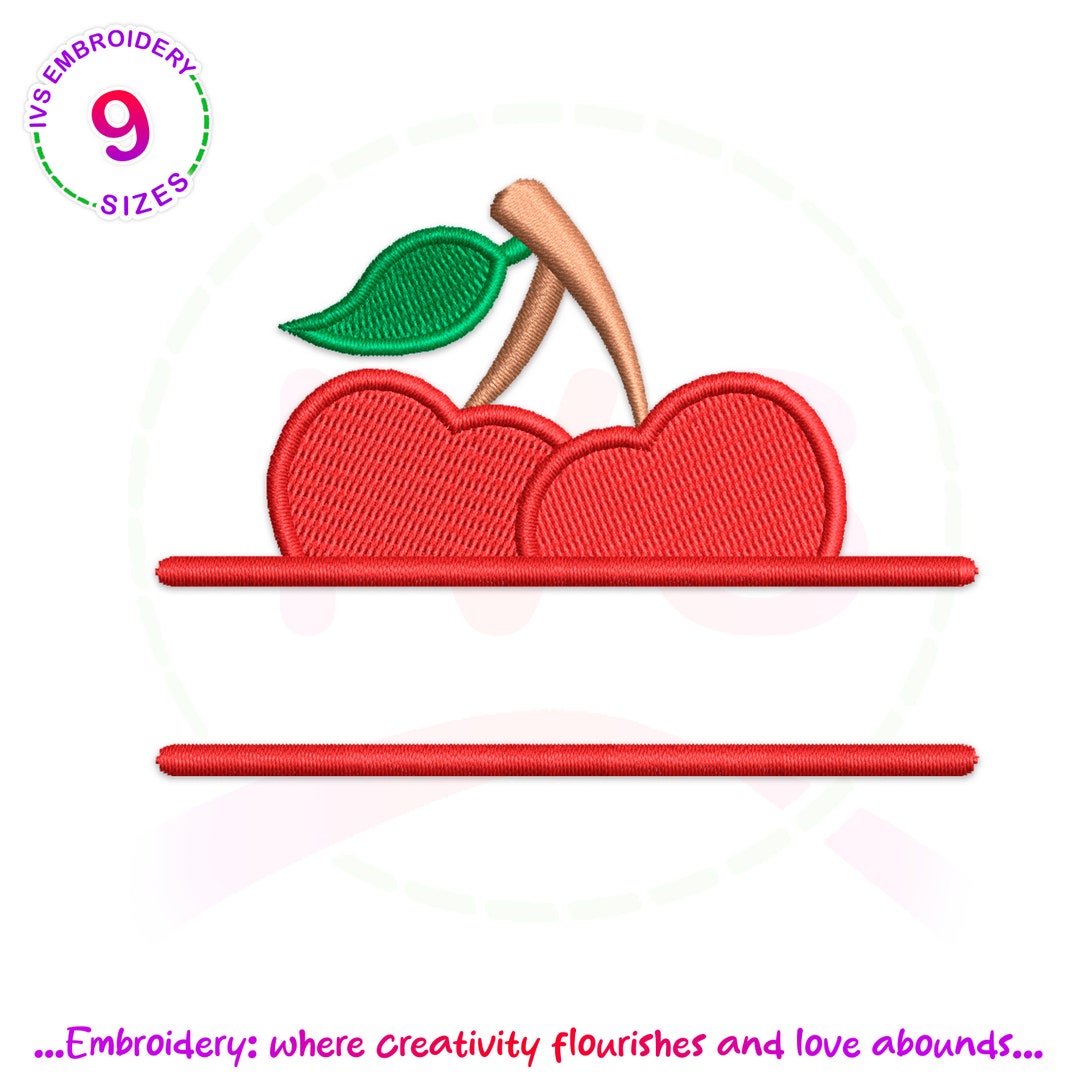 Chery Embroidery Design, Cherry Machine Embroidery, Chery Pattern ...