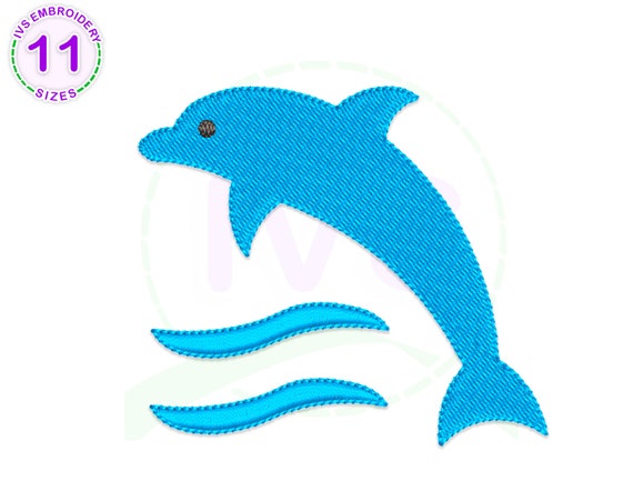 Dolphin Embroidery Design Fish Machine Embroiderydolphin | Etsy