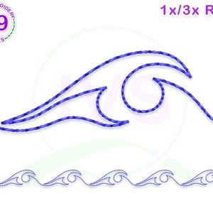 Wave Quilting Embroidery Design Wave Quilting Block Waves - Etsy