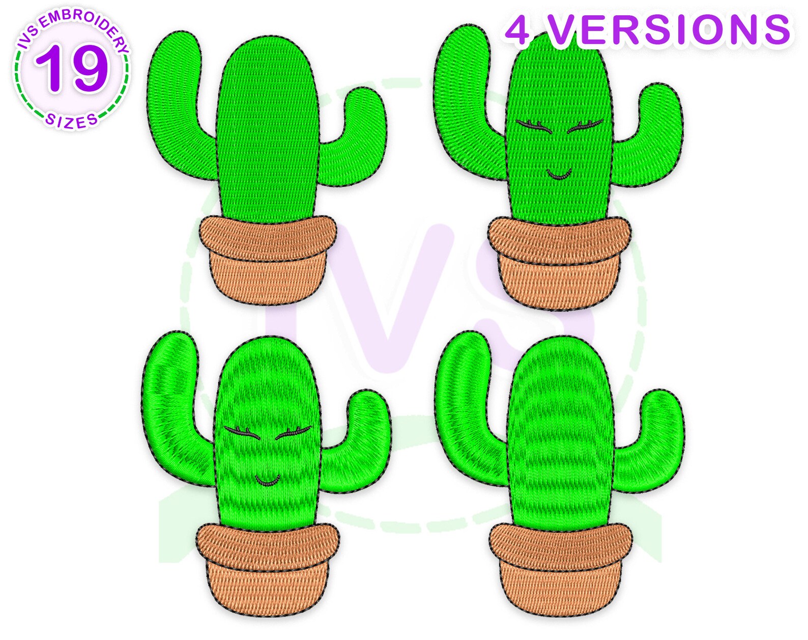 Cactus Embroidery Design Nature Machine Embroidery Cactus - Etsy