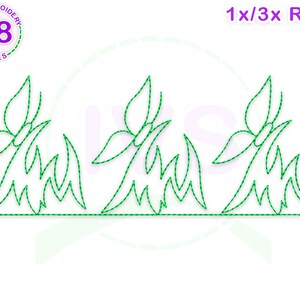 Grass Quilting Embroidery Design Grass Quilting Block Summer - Etsy