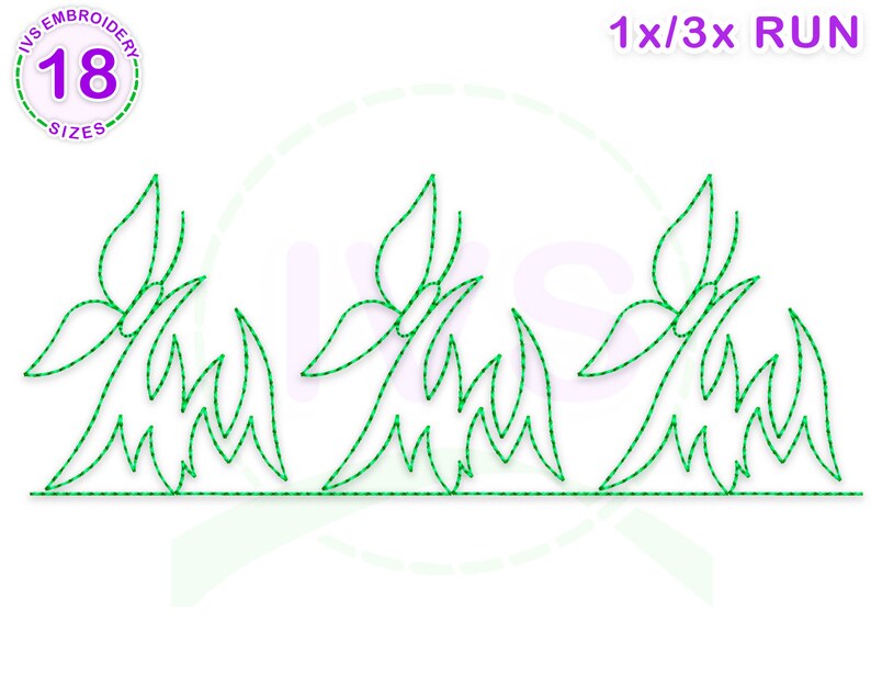 Grass Quilting Embroidery Design Grass Quilting Block Summer | Etsy