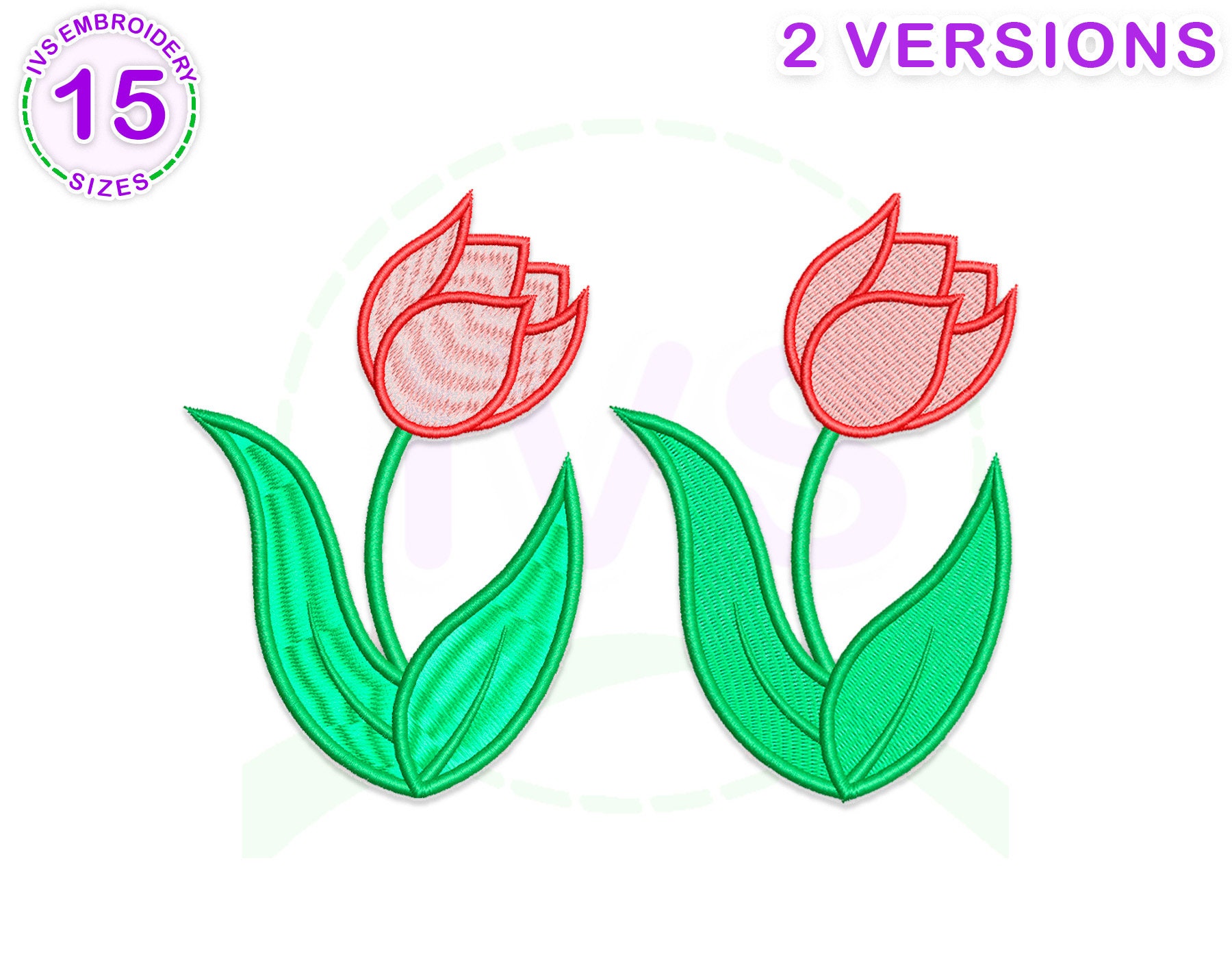 Tulip Embroidery Design Flower Machine Embroidery Tulip - Etsy