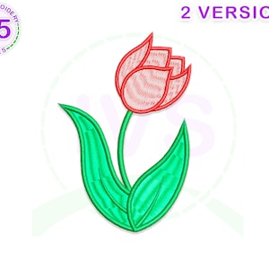 Tulip Embroidery Design, Flower Machine Embroidery, Tulip Embroidery ...
