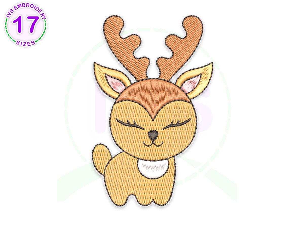 Deer Embroidery Design Deer Machine Embroidery Deer - Etsy