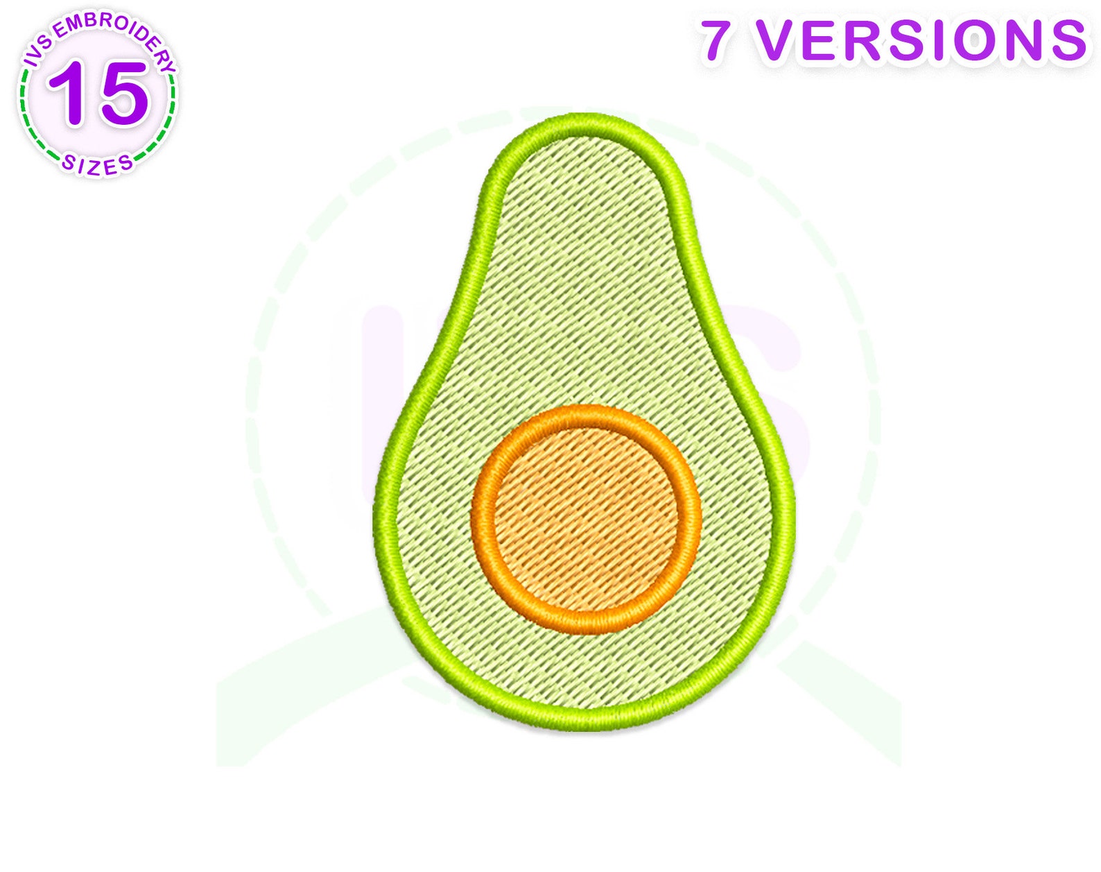 Avocado emoji embroidery design Avocado emoji embroidery | Etsy