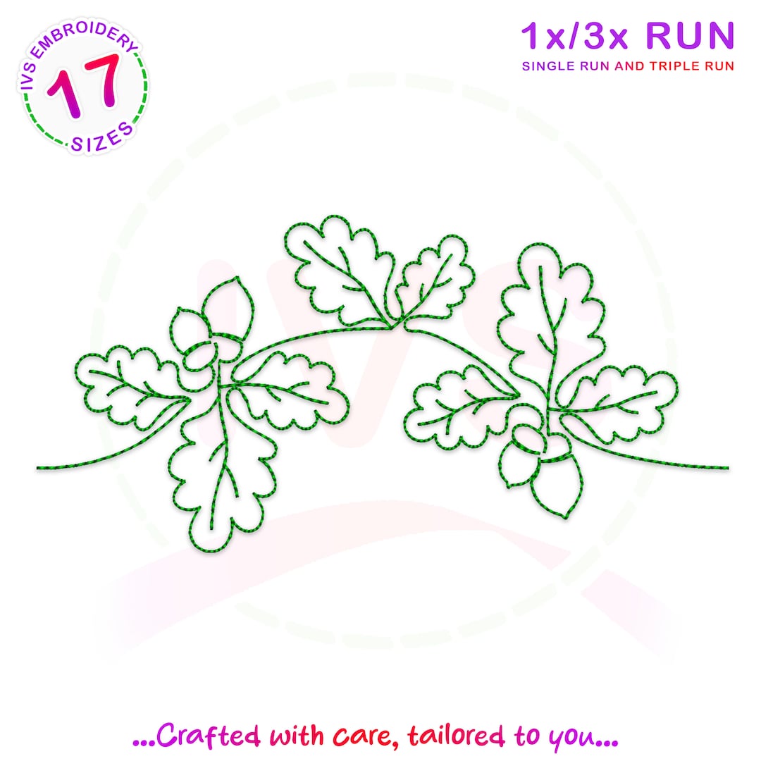 Oak Leaf Embroidery Design: Tree Quilt Block (digital Download) - Etsy