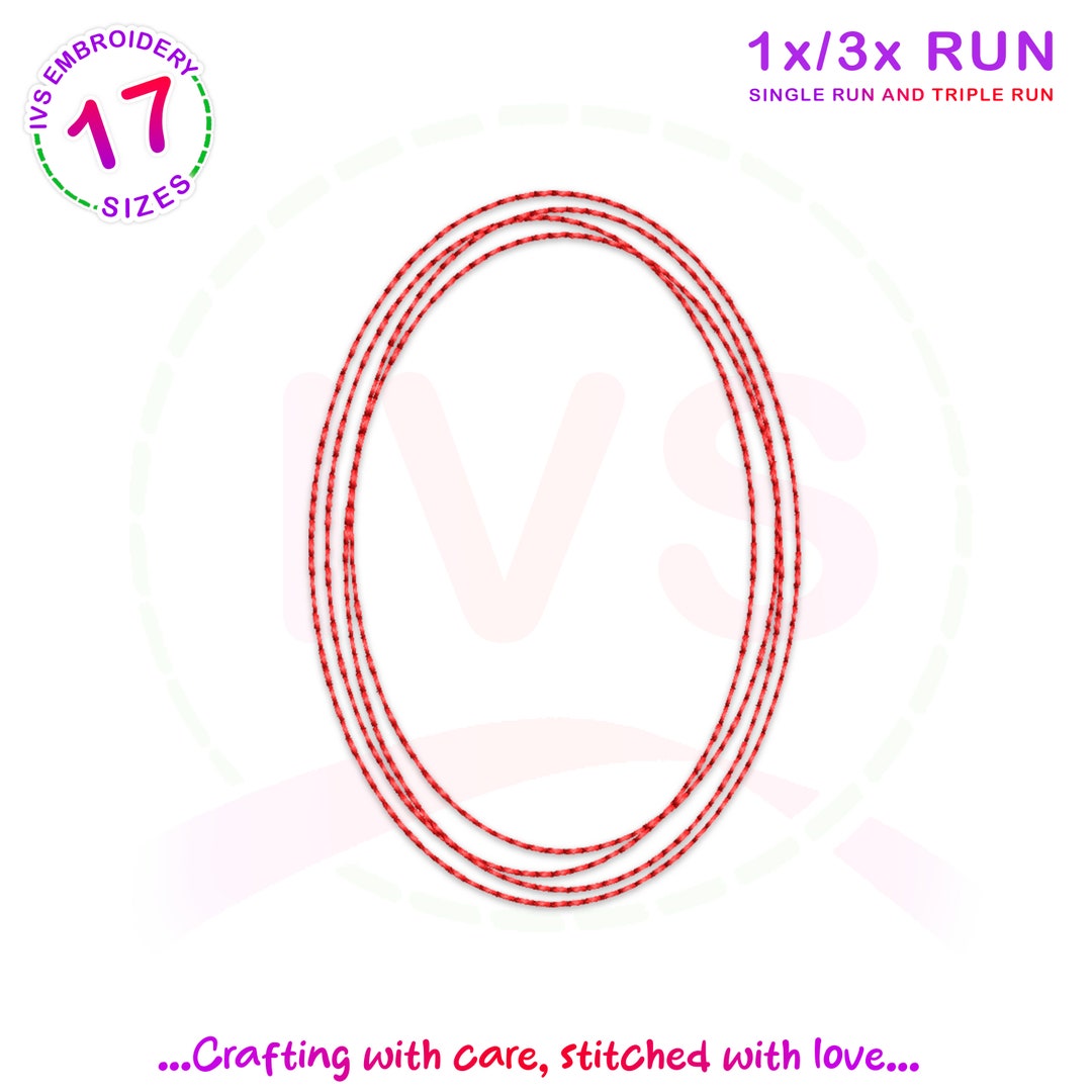 Oval Stitch Frame Embroidery Design, Oval Frame Embroidery,oval Stitch ...