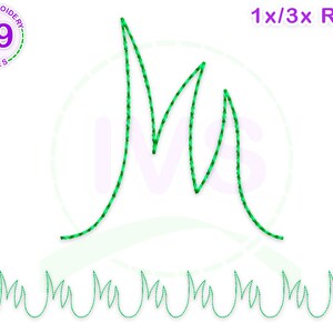 Grass Quilting Embroidery Design Grass Quilting Block Summer - Etsy