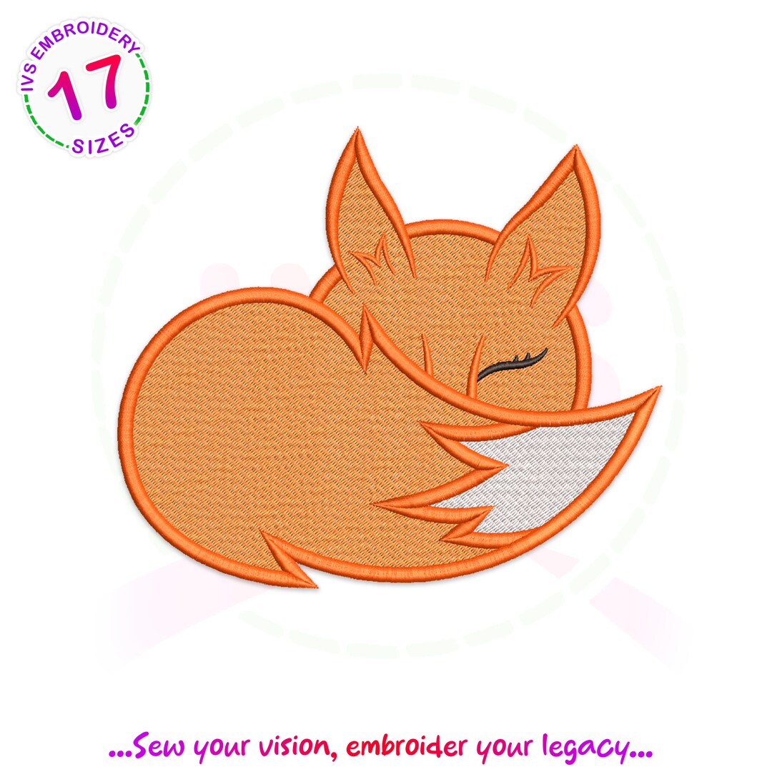 Fox Embroidery Design, Pup Machine Embroidery, Fox Embroidery File, Fox ...