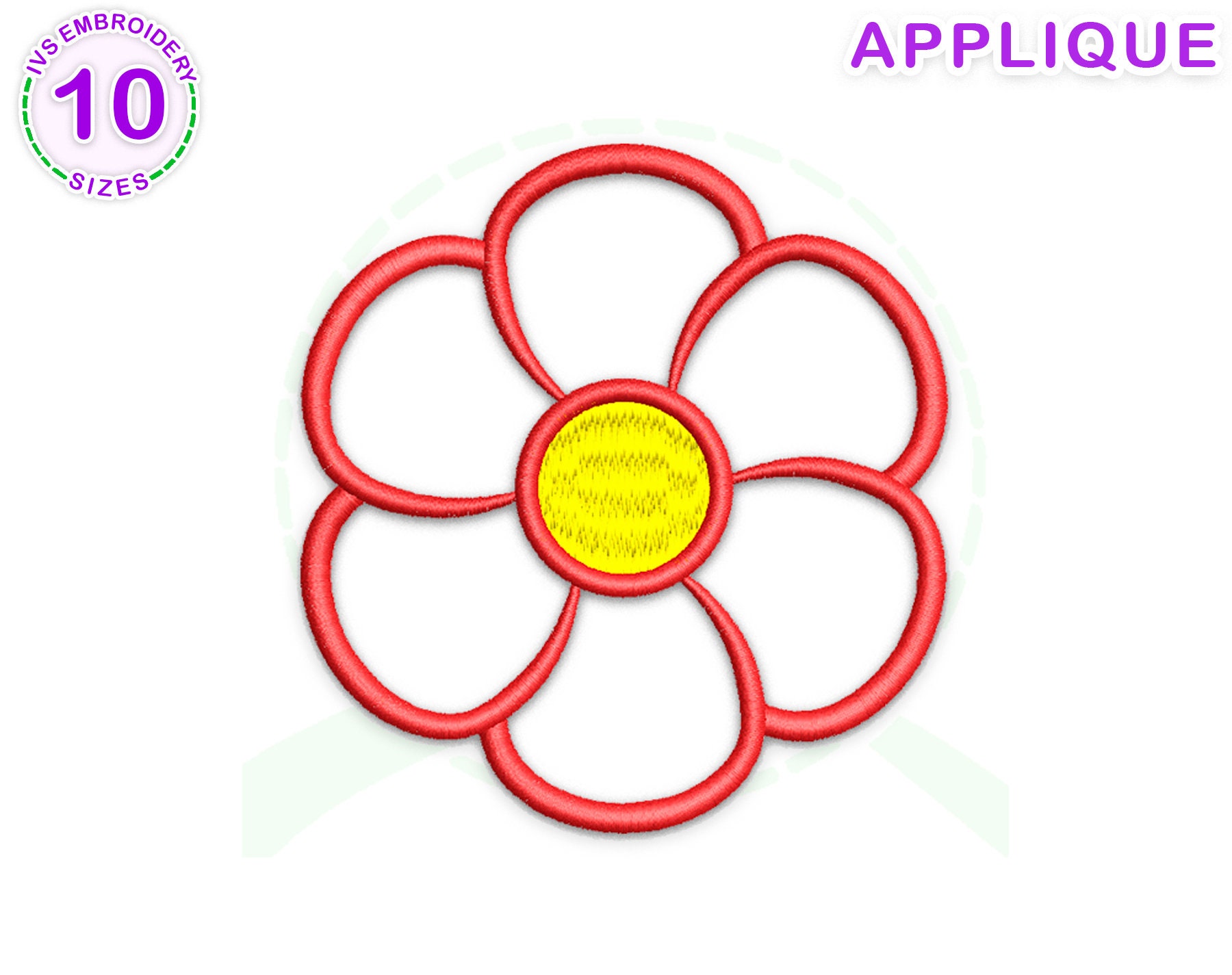 Flower Applique Embroidery Design Girl Machine Embroidery - Etsy