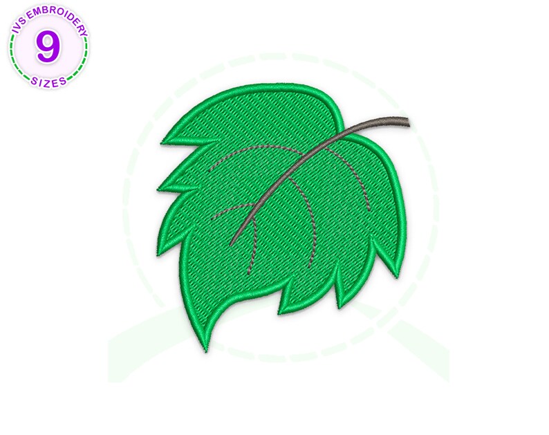 Leaf Embroidery Design Tree Leaf Machine Embroidery Leaf - Etsy