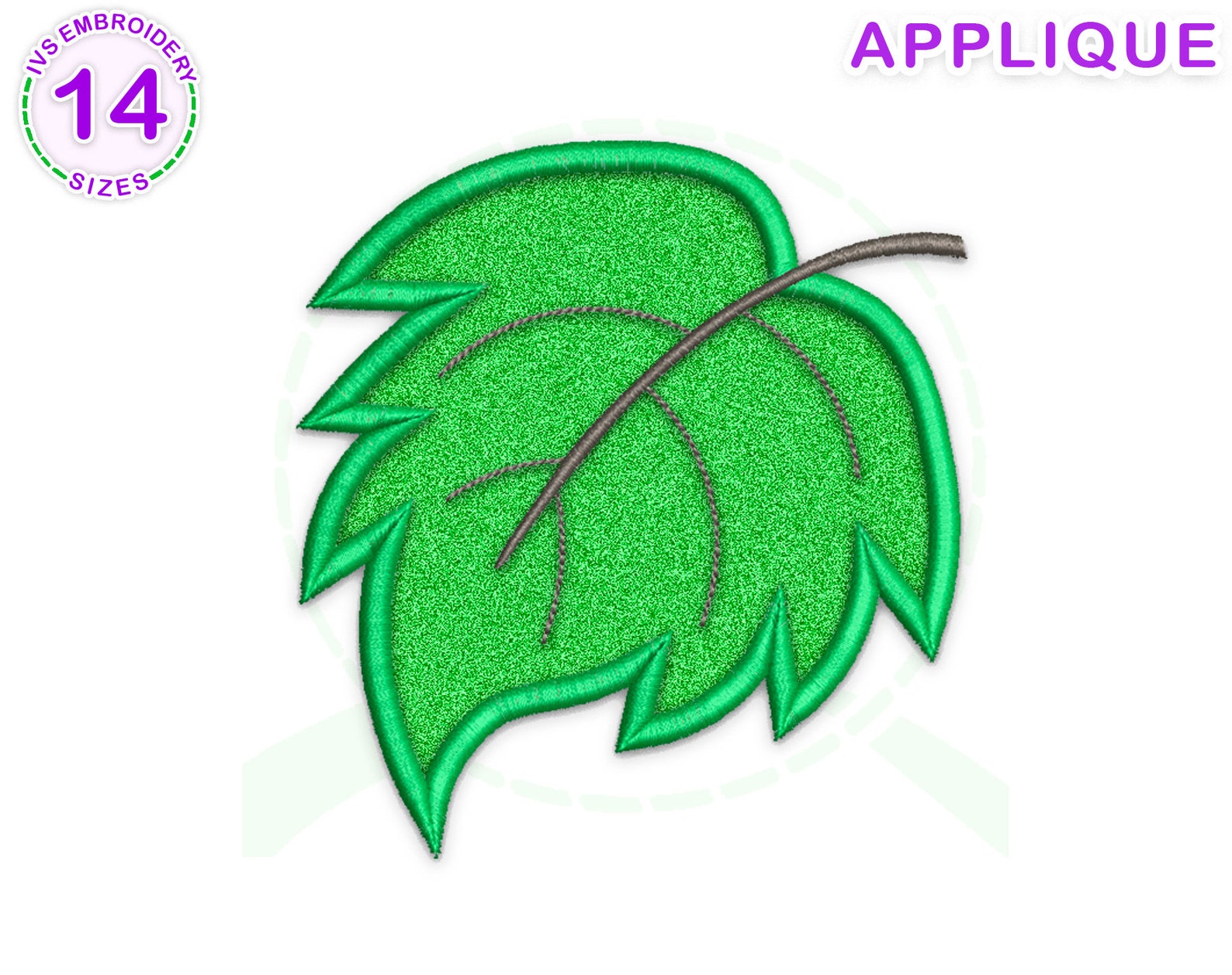 Leaf Applique Embroidery Design Tree Leaf Machine Embroidery - Etsy