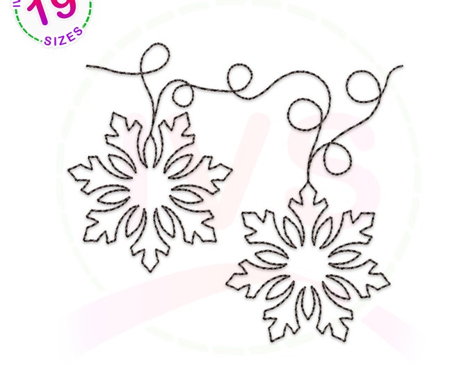 Snowflake Quilting Embroidery Design. Snowflake Quilt Block Embroidery Design. Christmas ...