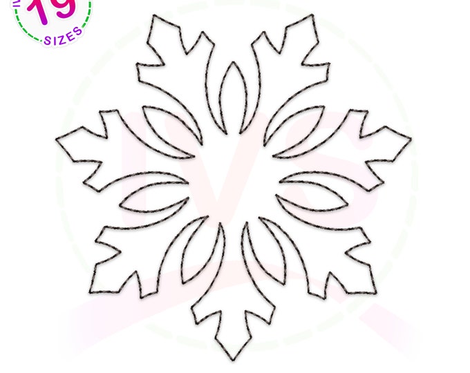 Snowflake Quilting Embroidery Design, Snowflake Quilting Block, Winter ...