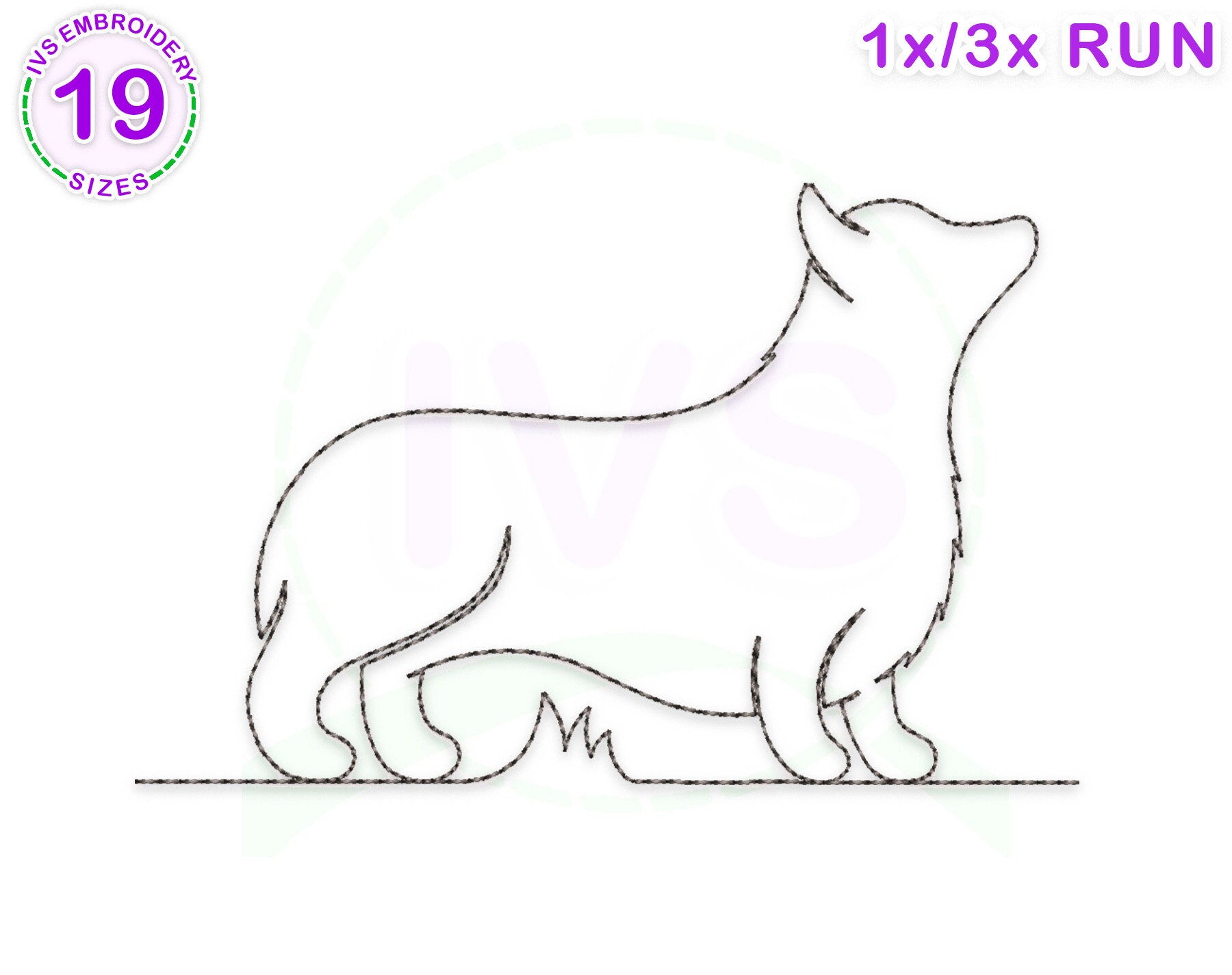 Corgi quilting embroidery design Corgi quilting block dog | Etsy