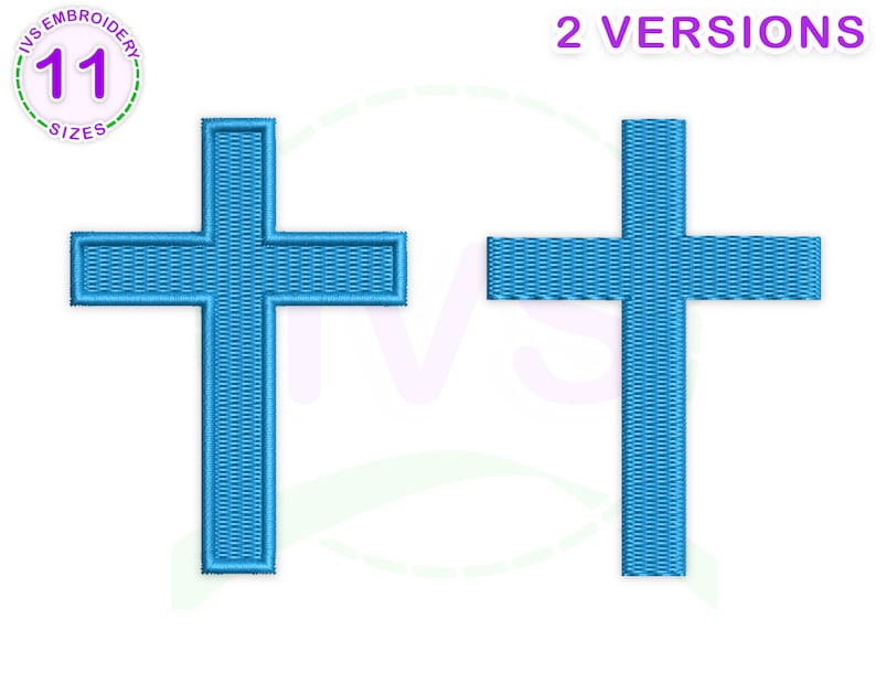 Cross Embroidery Design Religious Machine Embroidery Cross | Etsy