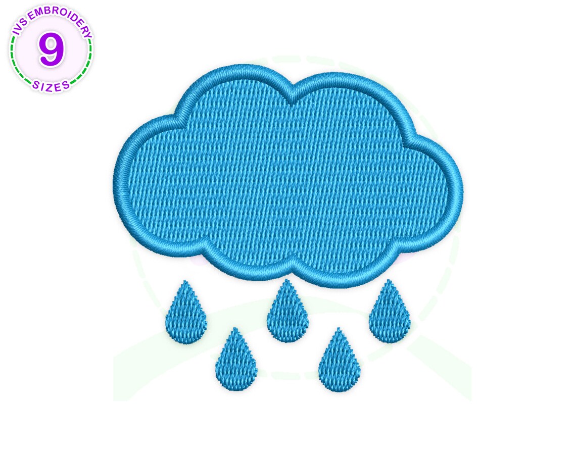 Cloud Embroidery Design Cloud Machine Embroidery Cloud - Etsy