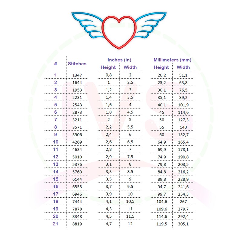 Heart With Wings Applique Embroidery Design (digital Download) - Etsy