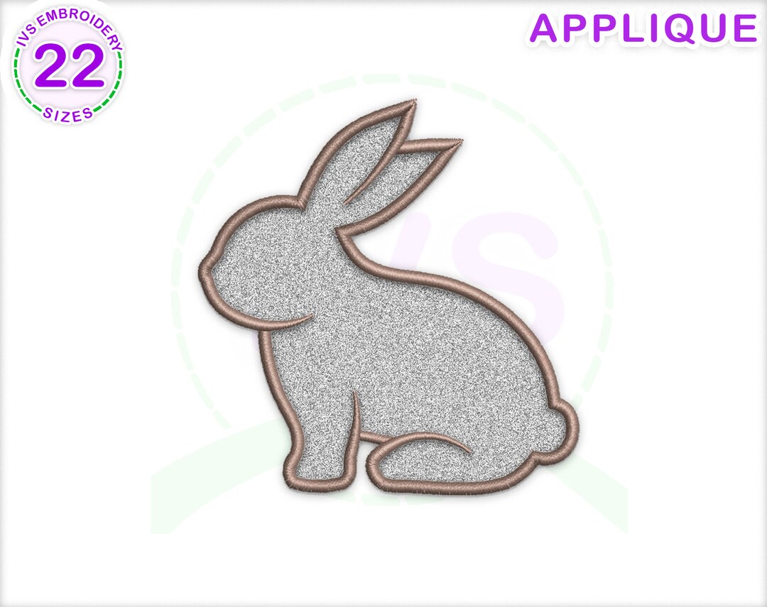 Bunny Applique Embroidery Design Rabbit Machine Embroidery - Etsy
