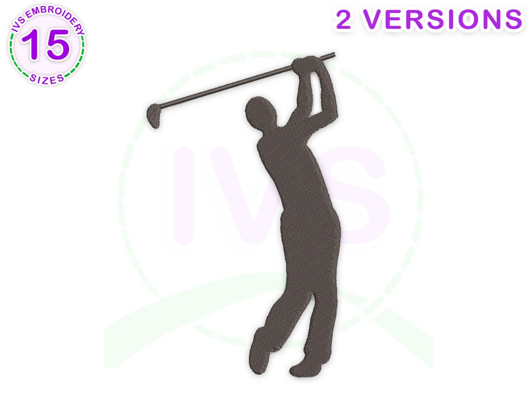 Golf Player Embroidery Design Sport Machine Embroiderygolf - Etsy