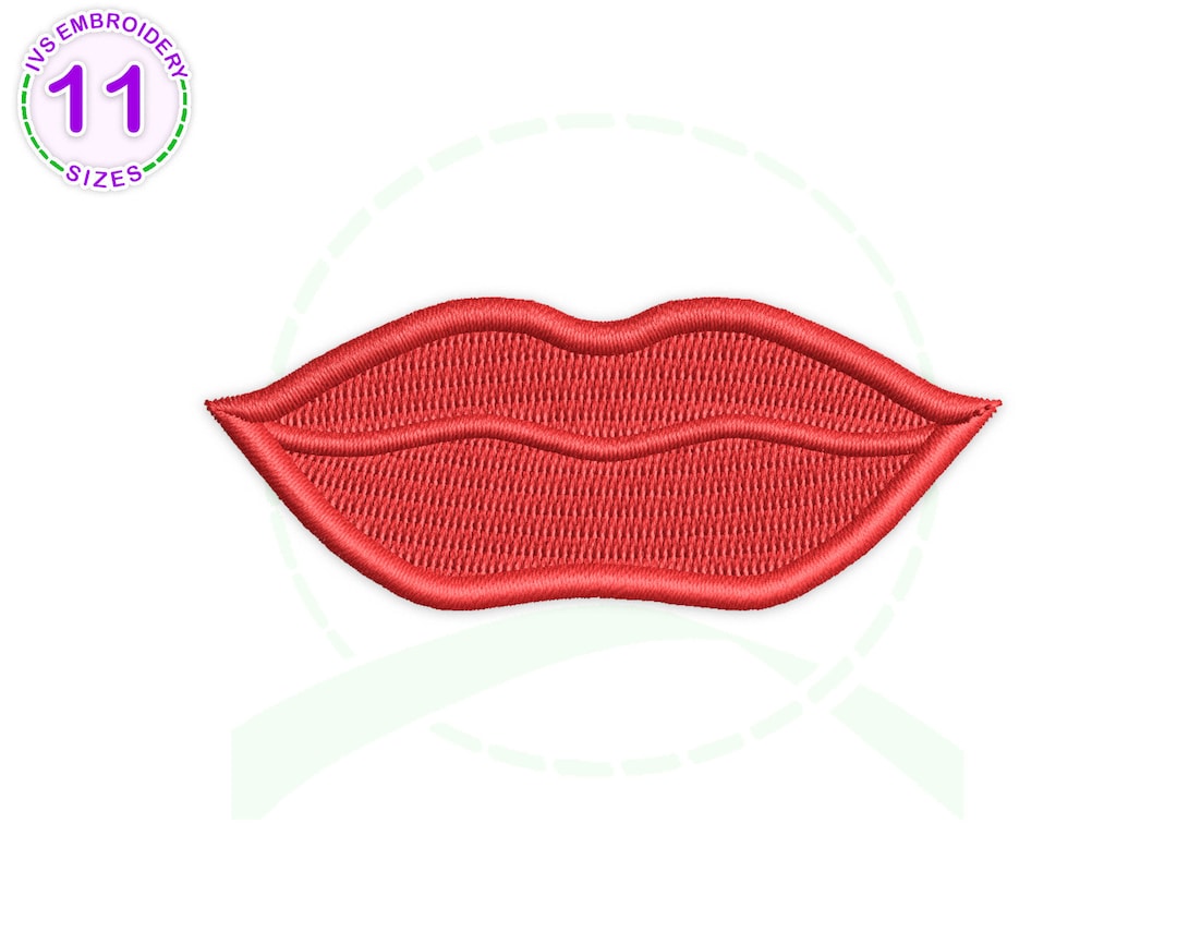 Lips Embroidery Design Face Machine Embroidery Lips Pattern - Etsy