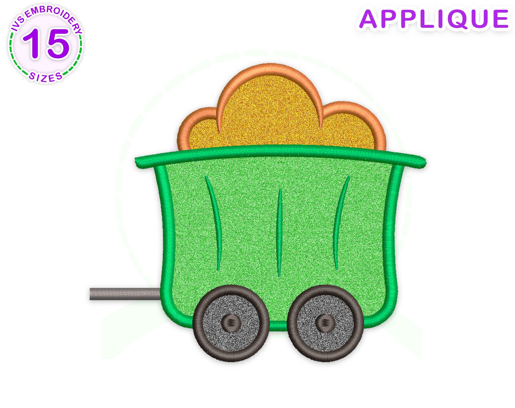 Train Applique Embroidery Design Railway Carriage Embroidery - Etsy