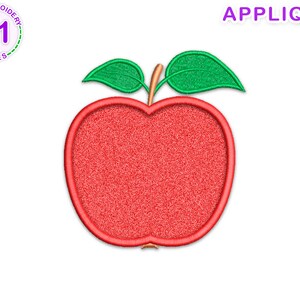 Apple Applique Embroidery Design Fruit Machine Embroidery - Etsy