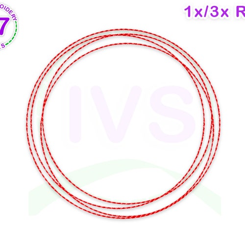 Circle Stitch Frame Embroidery Design Shape Embroidery - Etsy