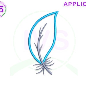 Feather Applique Embroidery Design Feather Machine - Etsy