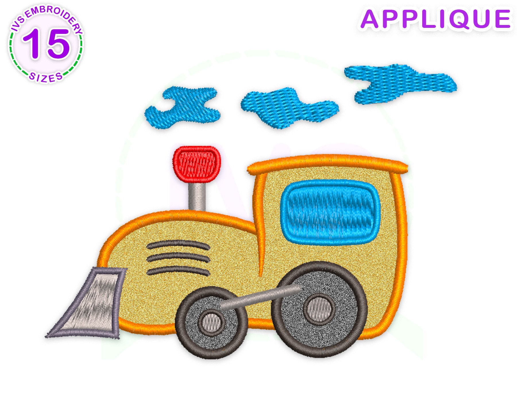 Train Applique Embroidery Design Railway Carriage Embroidery - Etsy